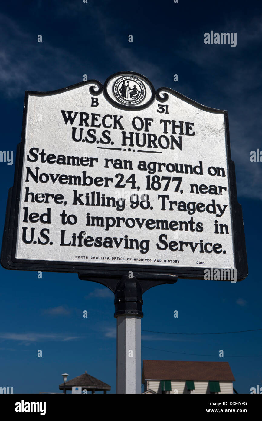 WRECK OF THE U.S.S. HURON Steamer ran aground on November 24, 1877 ...
