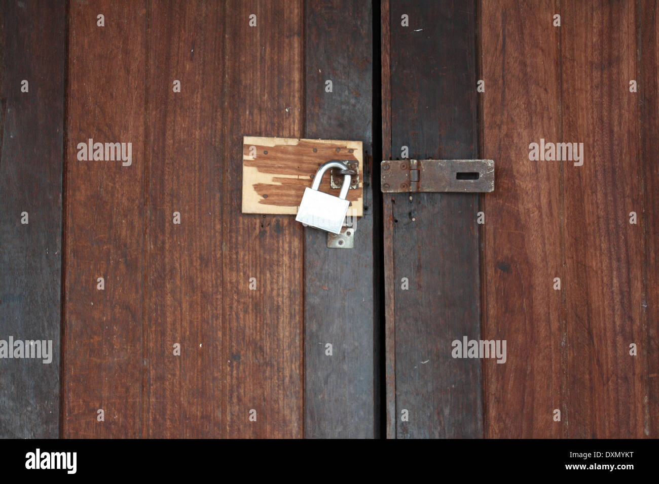 Antique wooden door with lock hi-res stock photography and images - Alamy