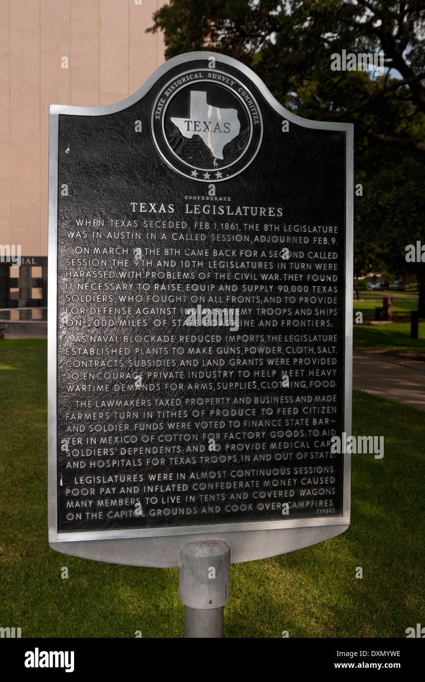 CONFEDERATE TEXAS LEGISLATURES When Texas seceded, Feb. 1, 1861, the ...