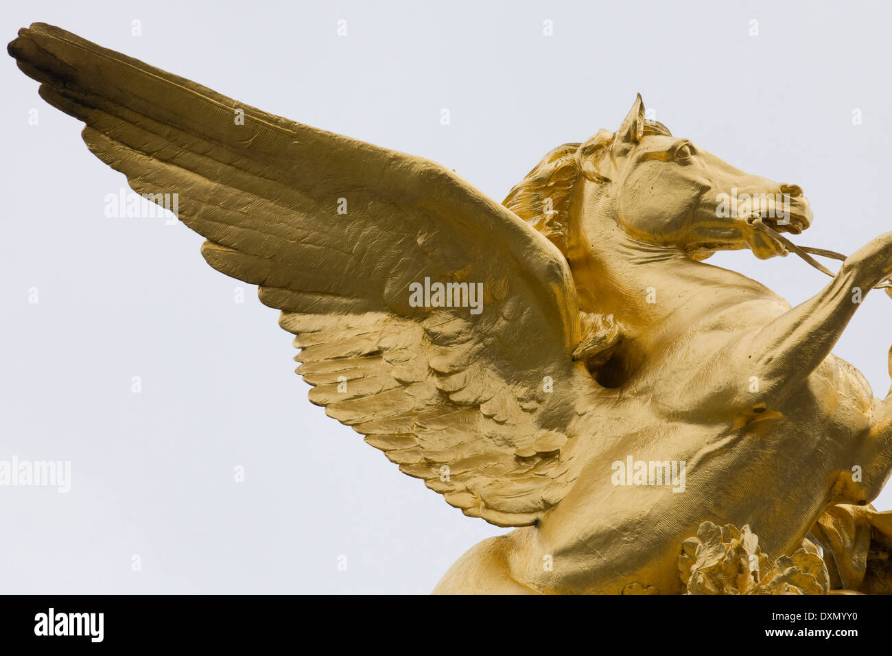 Equestrian Golden Sculpture of Pegasus Stock Photo - Alamy
