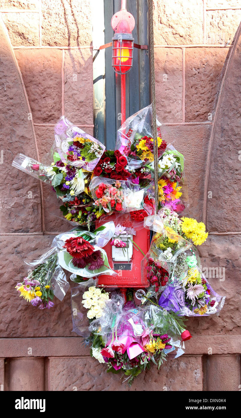 Boston, Massachusetts, USA. 27th Mar, 2014. The memorial at Engine 33 ...