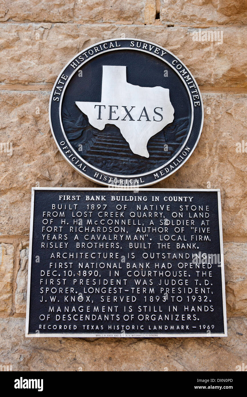 FIRST BANK BUILDING IN COUNTY Built 1897 of native stone from Lost ...