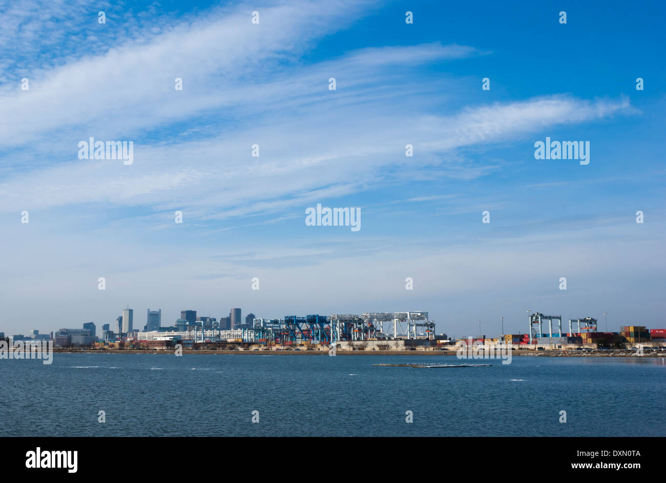 View of the Conley Terminal and Boston skyline from the Pleasure Bay in ...