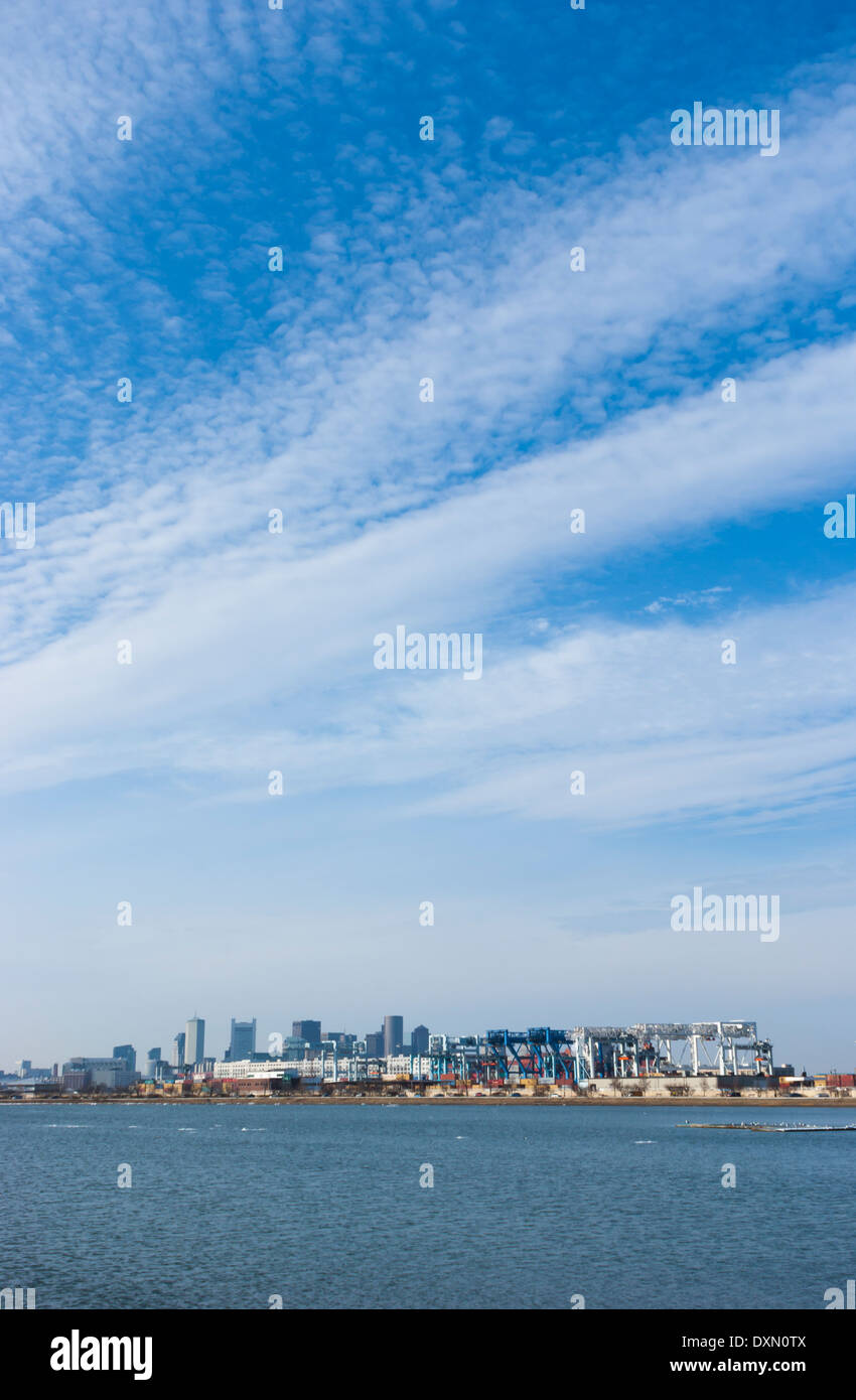 View of the Conley Terminal and Boston skyline from the Pleasure Bay in ...