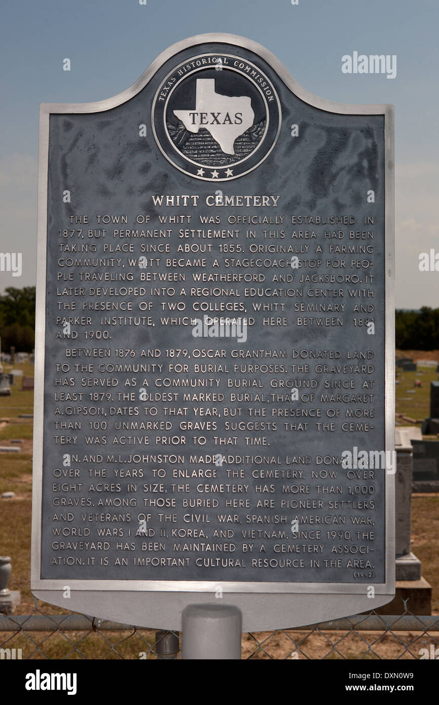 WHITT CEMETERY The town of Whitt was officially established in 1877 ...