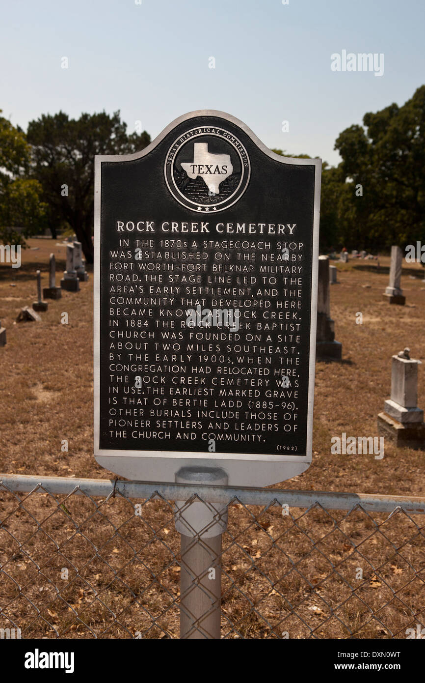 ROCK CREEK CEMETERY In the 1870s a stagecoach stop was established on ...
