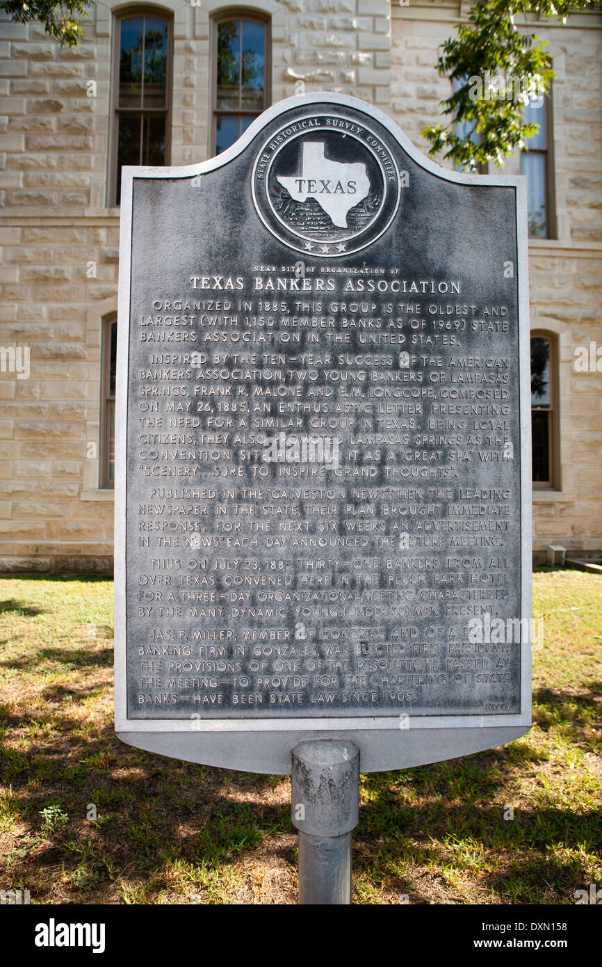 Texas state historical marker hi-res stock photography and images - Alamy