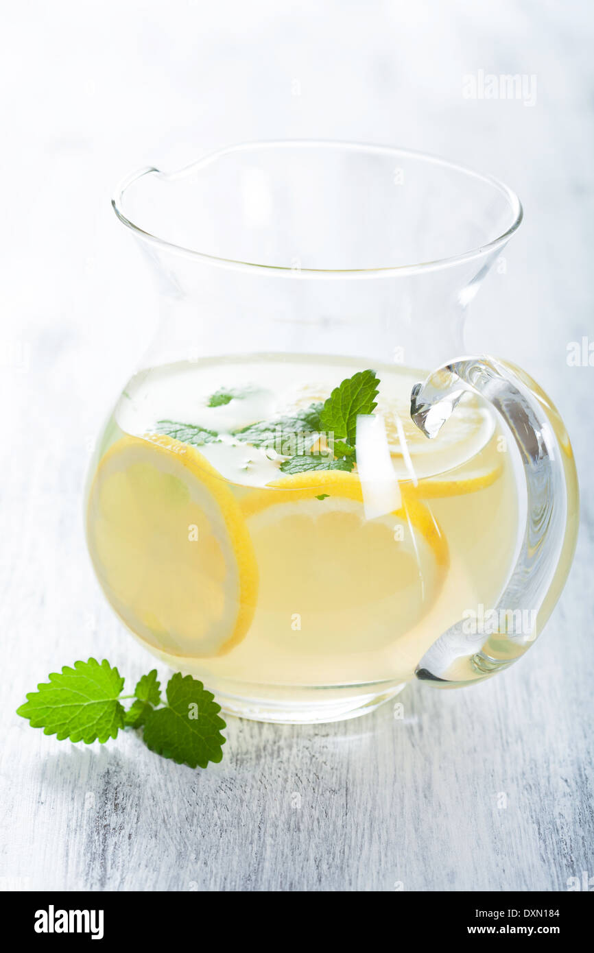 fresh lemonade in jar Stock Photo - Alamy