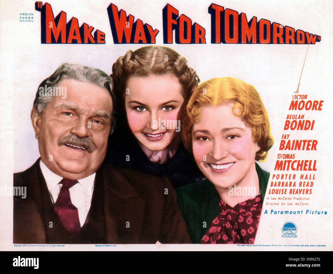 MAKE WAY FOR TOMORROW Stock Photo - Alamy