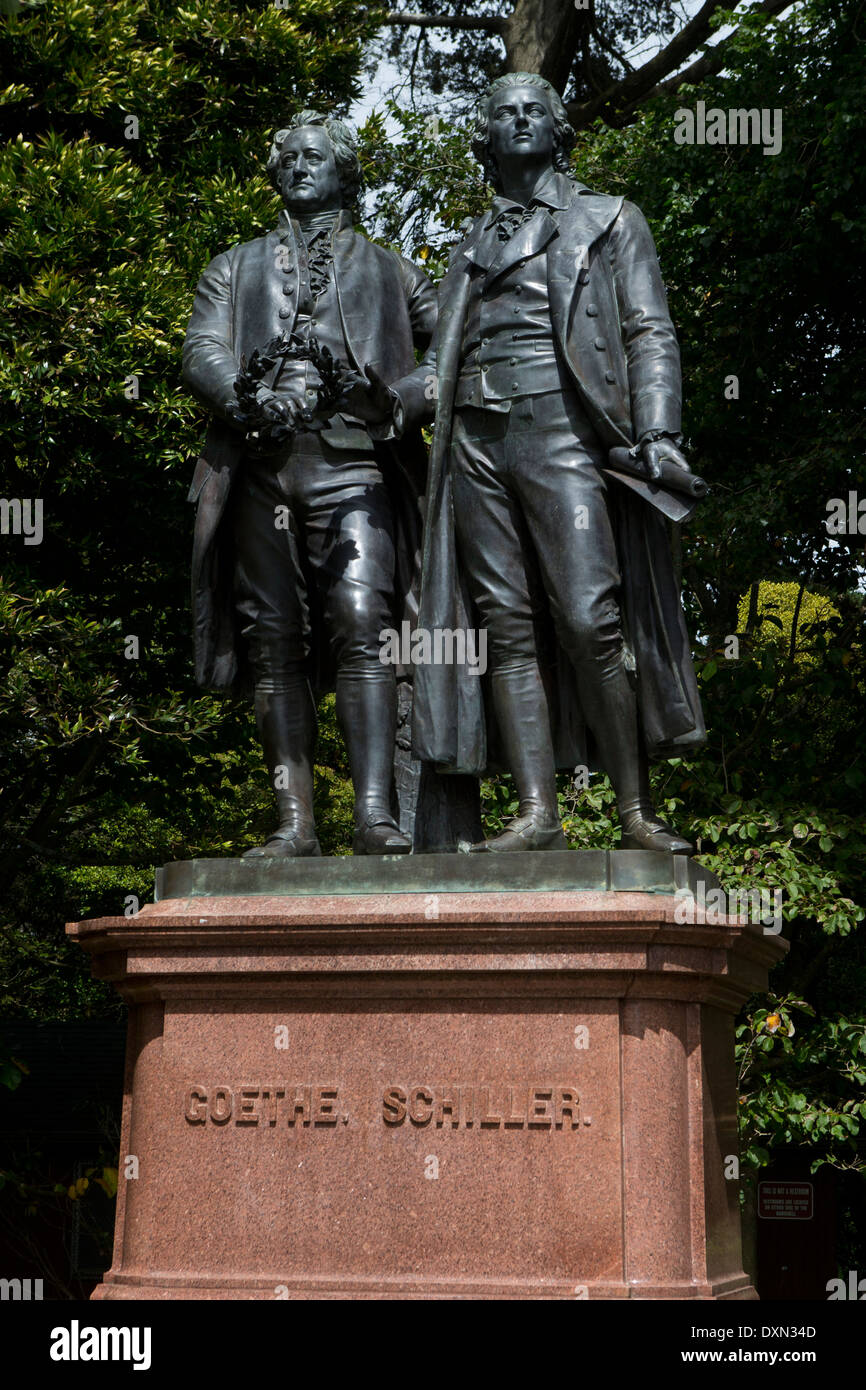 Replica of the original Goethe-Schiller Monument in Golden Gate Park ...
