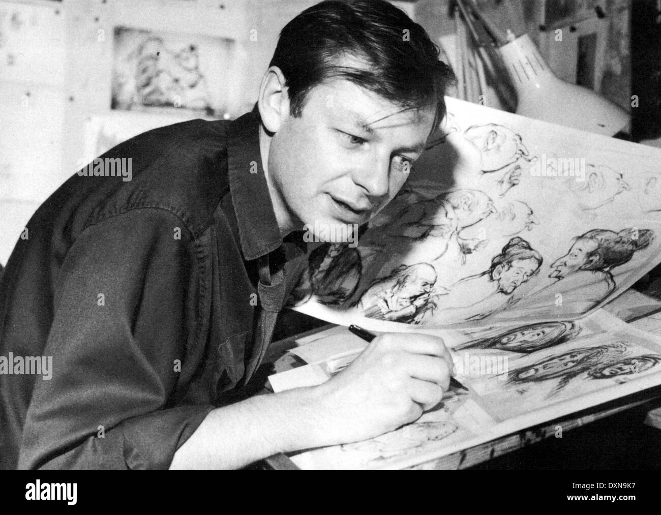 Animator working Black and White Stock Photos & Images - Alamy