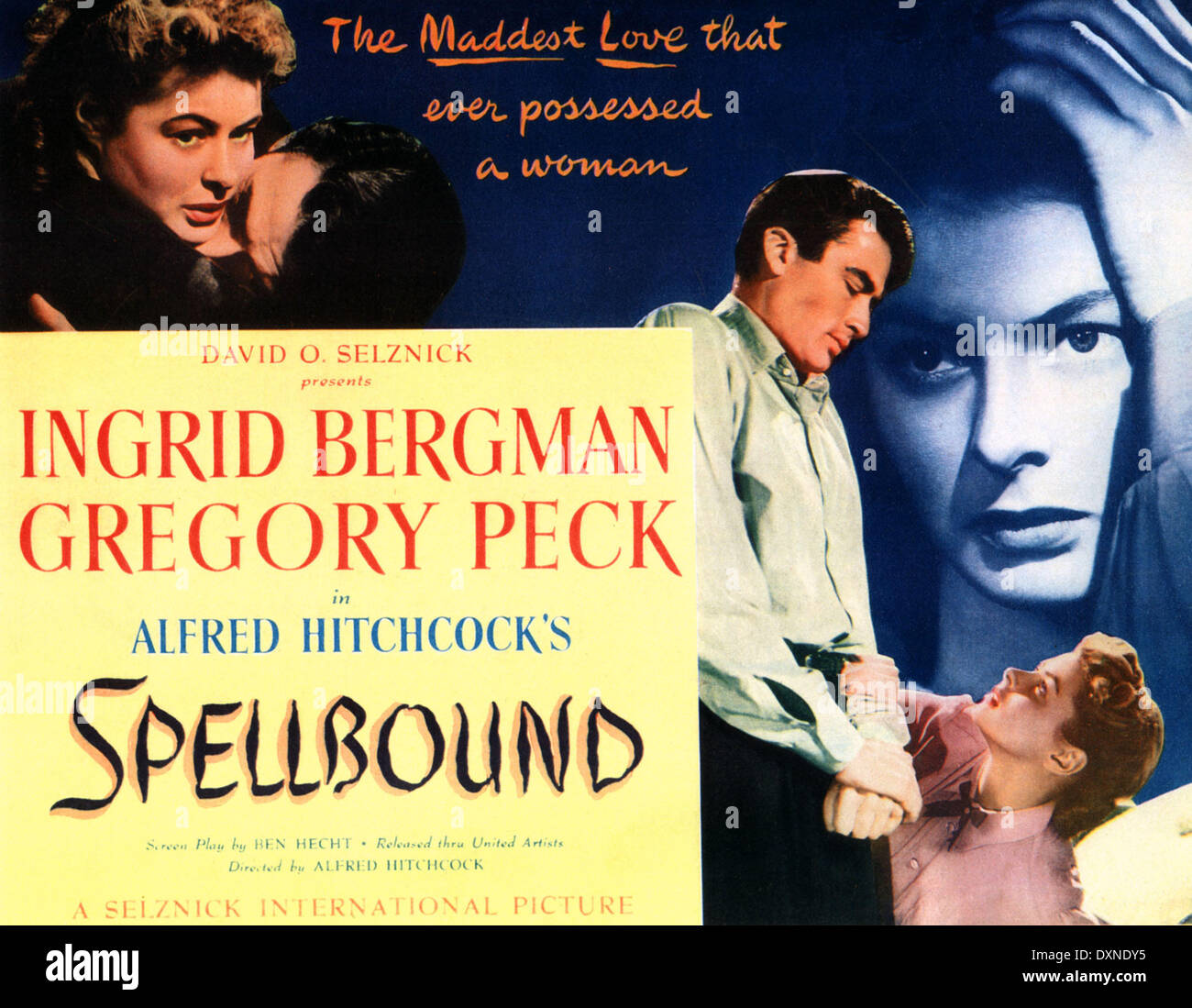 Spellbound Gregory Peck Ingrid Bergman High Resolution Stock ...