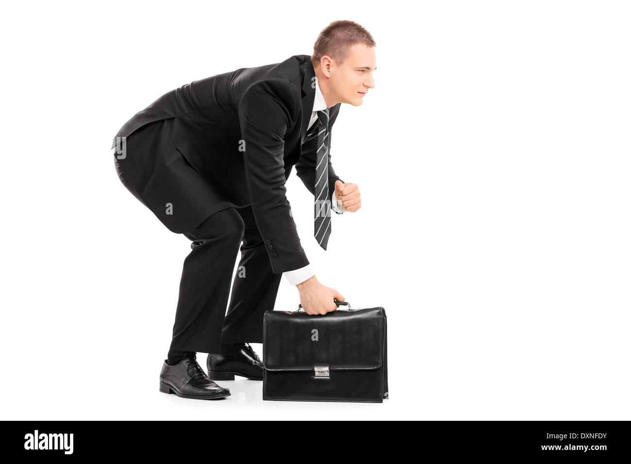 Businessman in sumo wrestling stance Stock Photo - Alamy