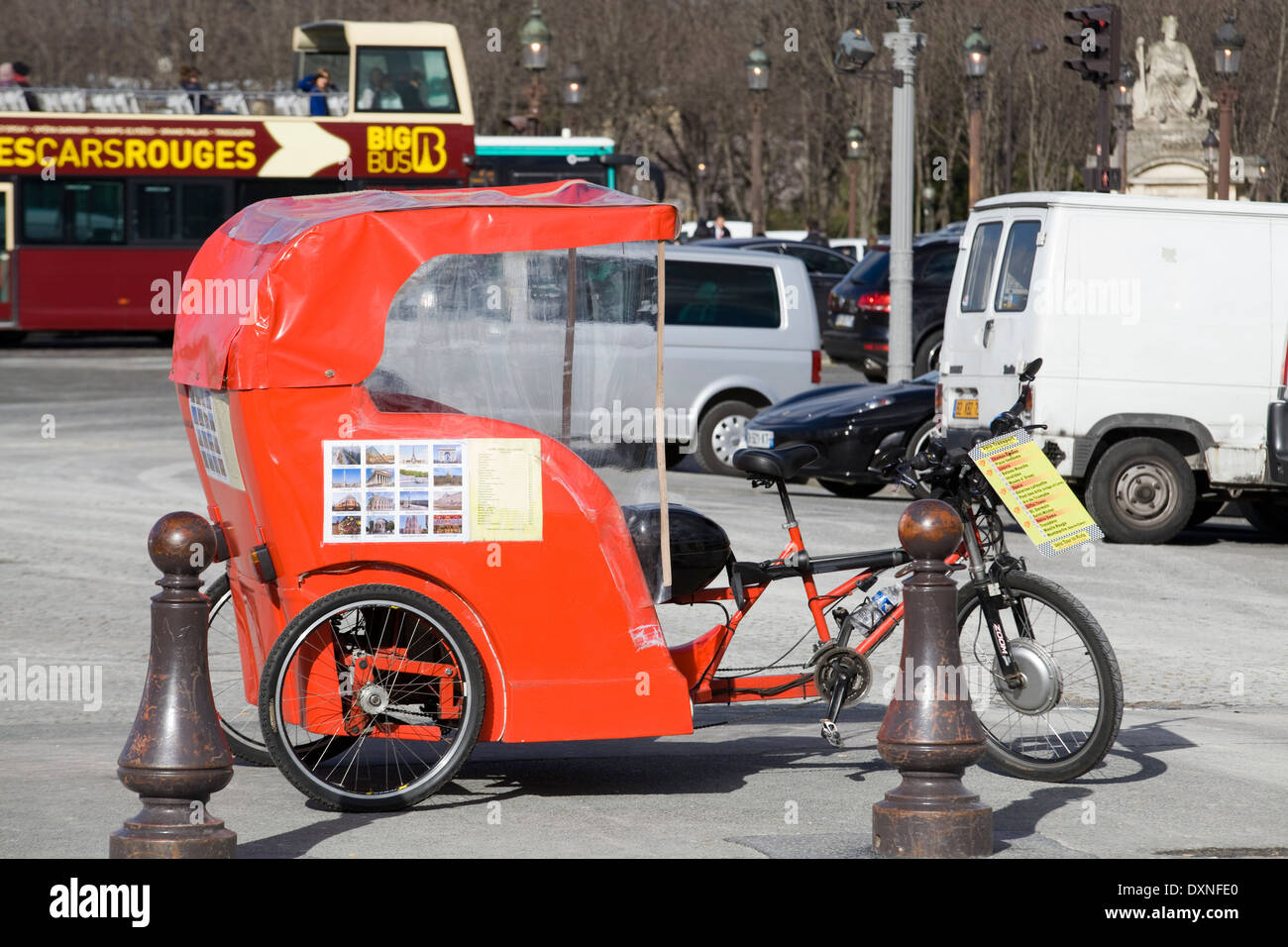 A Cycle rickshaw on the streets of Paris France Stock Photo - Alamy