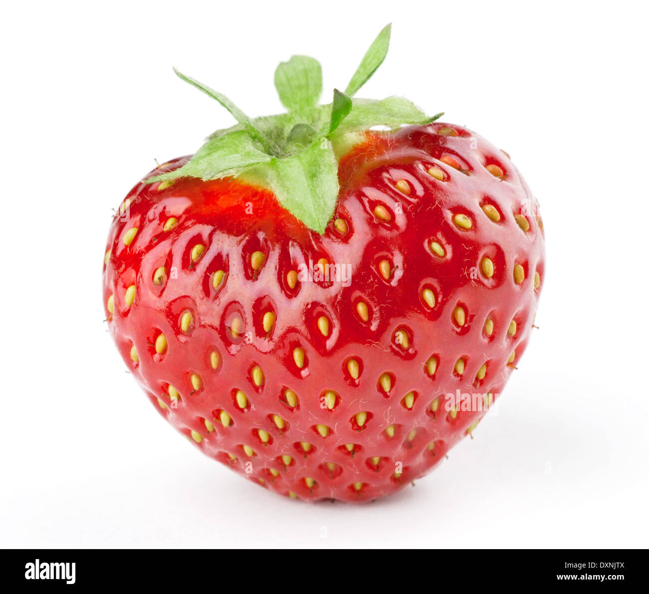Strawberry on white background Stock Photo - Alamy