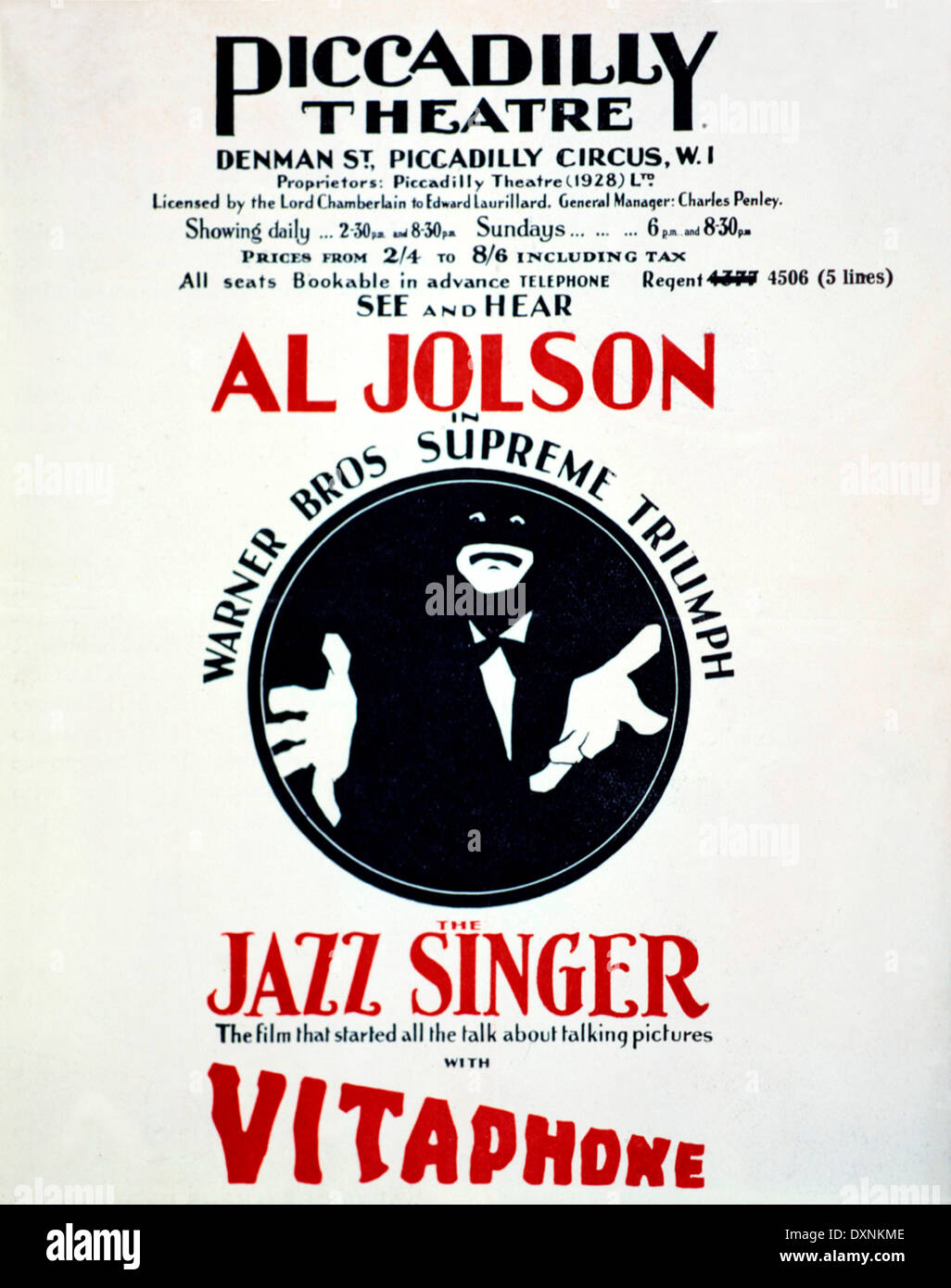 The jazz singer film 1927 hi-res stock photography and images - Alamy
