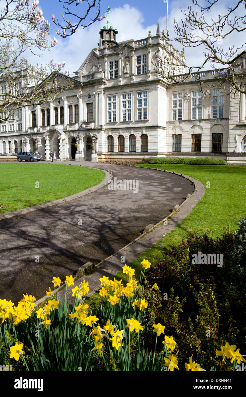 Cardiff university building Cathays Park, Cardiff, South Wales Stock ...