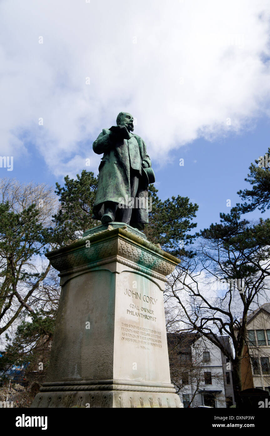Statue of John Cory by Sir William Goscombe John, Coal owner and ...