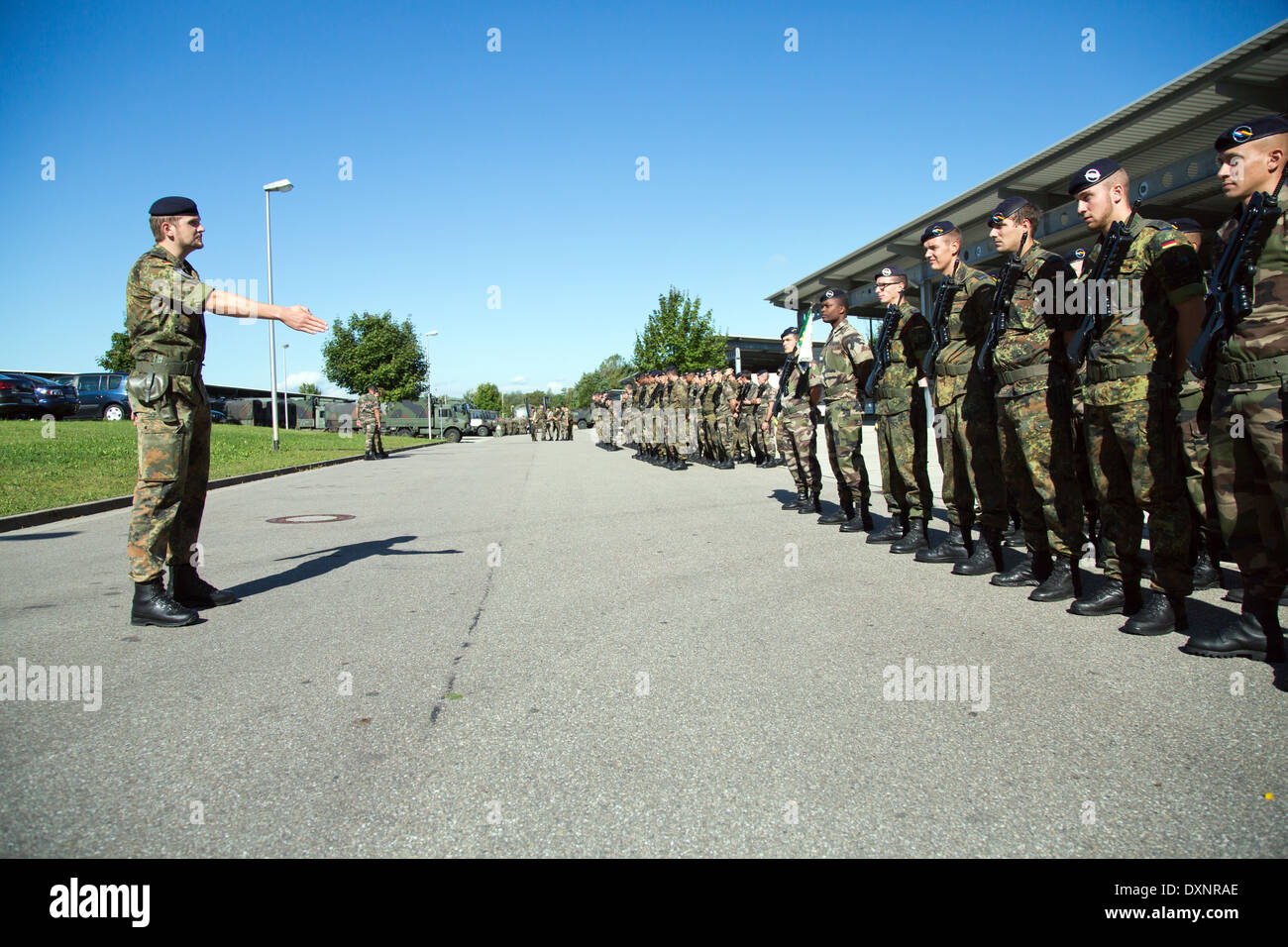 Muellheim, Germany, soldiers on the Kasernengelaende the Robert ...