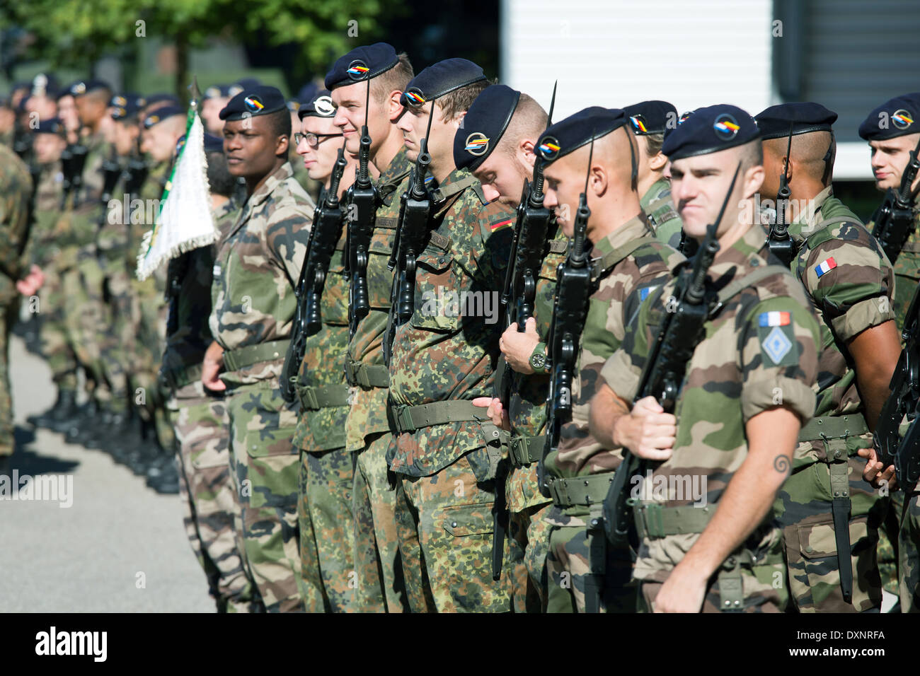 Muellheim, Germany, soldiers on the Kasernengelaende the Robert ...
