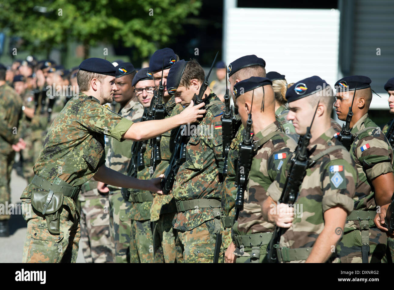 Muellheim, Germany, soldiers on the Kasernengelaende the Robert ...