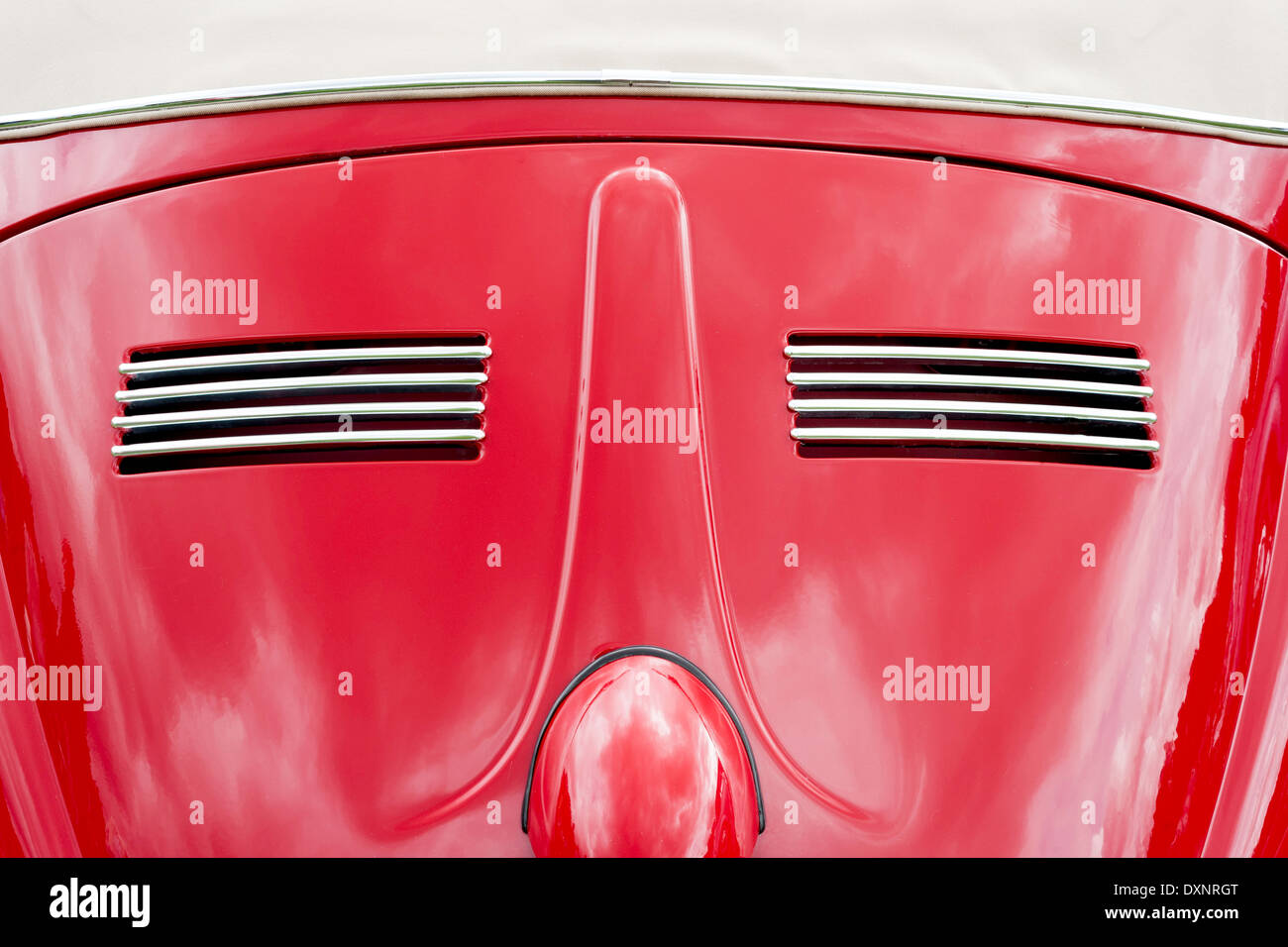 Chromed Beetle engine vents Stock Photo - Alamy