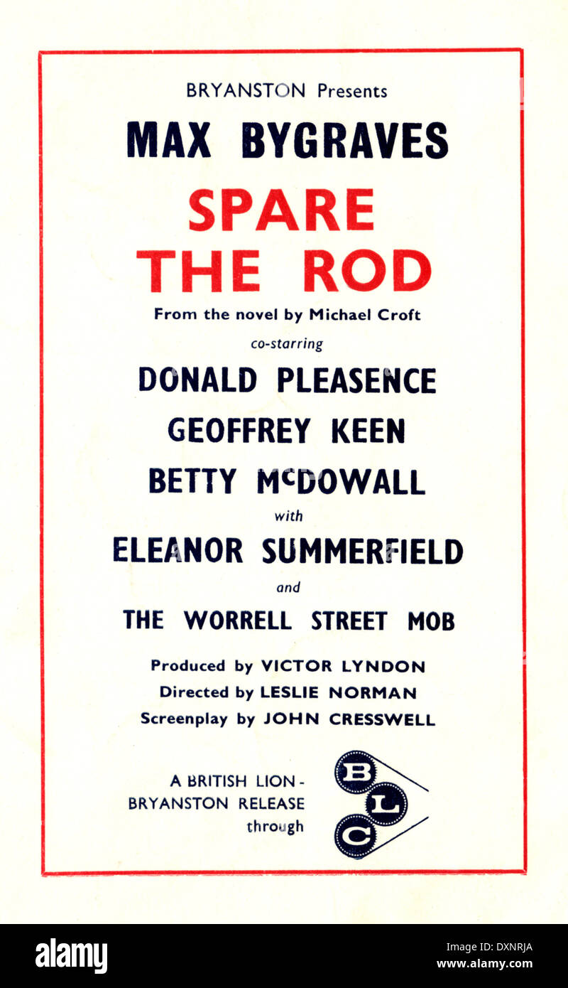 SPARE THE ROD Stock Photo - Alamy