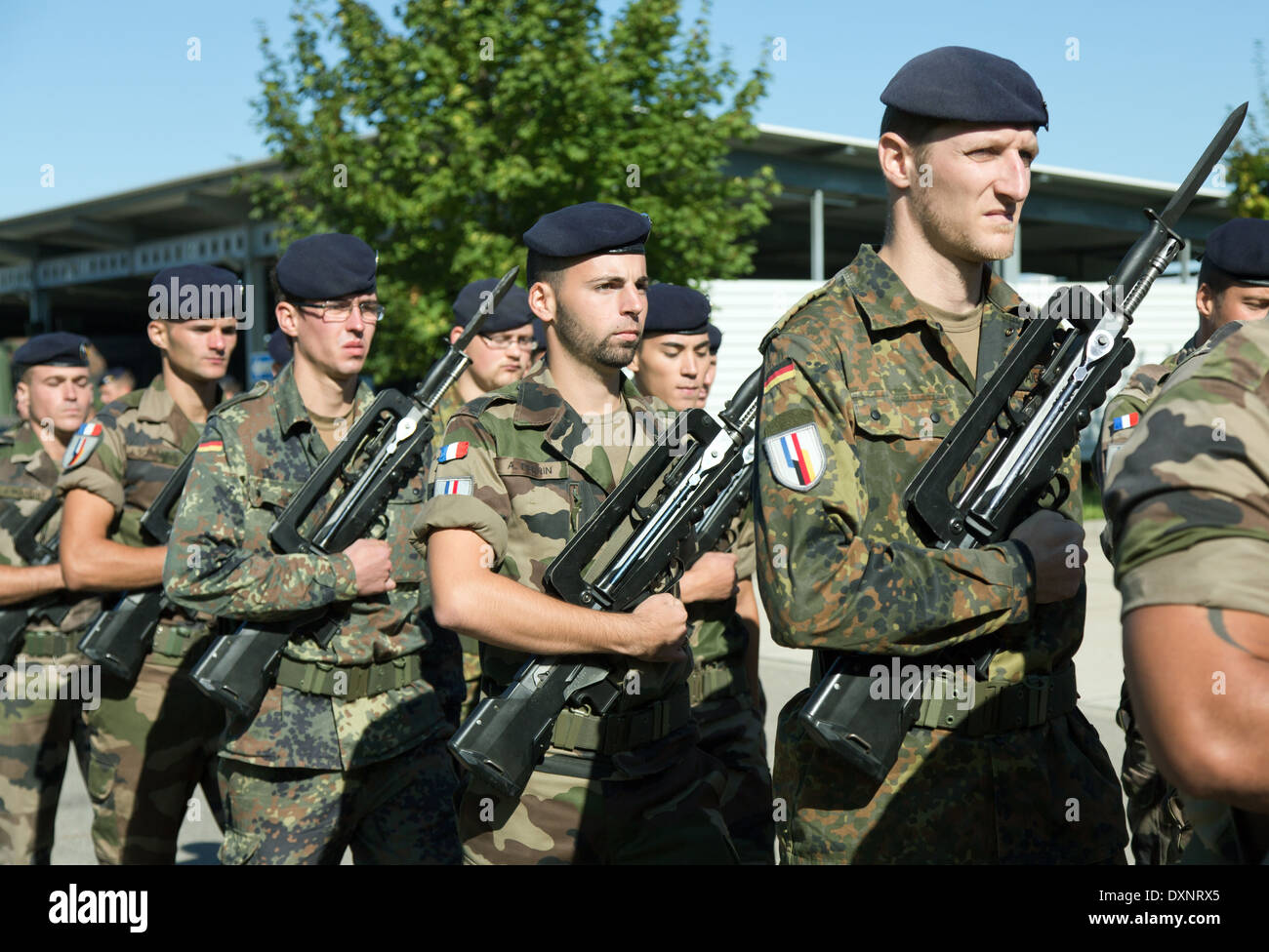 Muellheim, Germany, soldiers on the Kasernengelaende the Robert ...