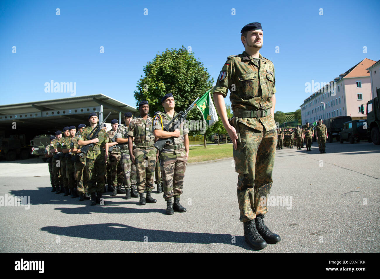 Muellheim, Germany, soldiers on the Kasernengelaende the Robert ...