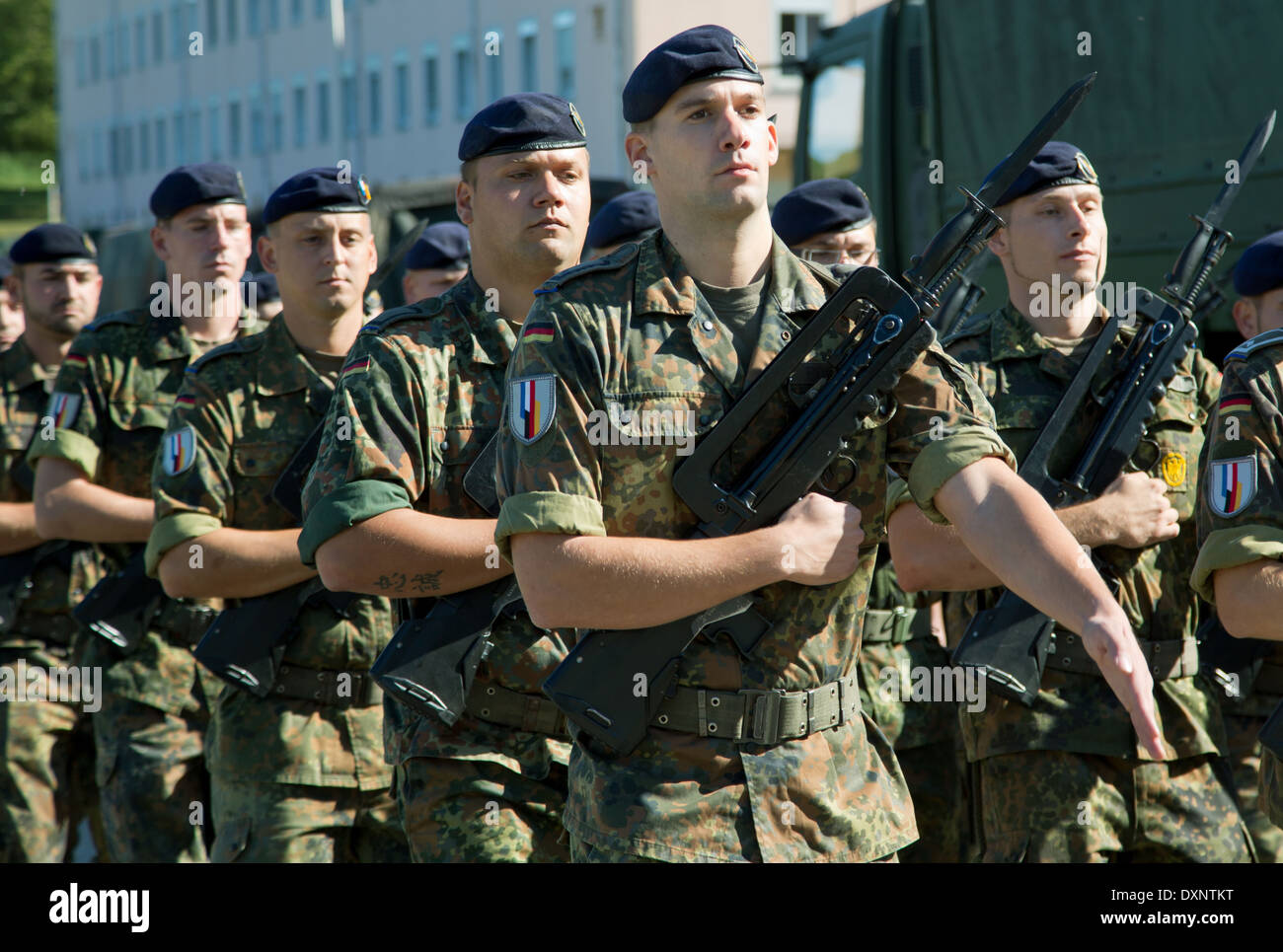 Muellheim, Germany, soldiers on the Kasernengelaende the Robert ...