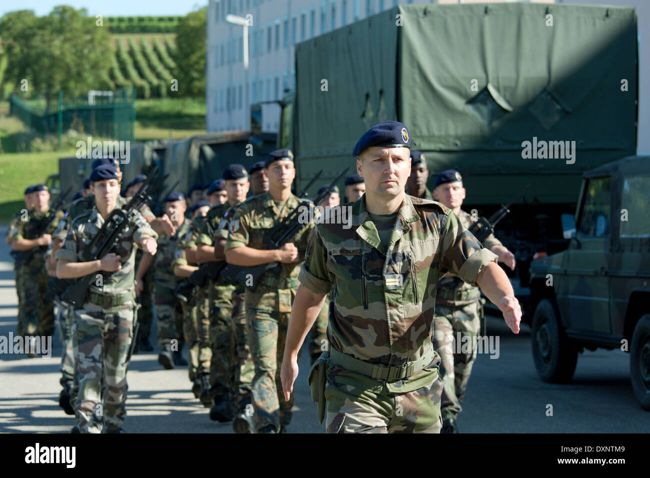 Muellheim, Germany, soldiers on the Kasernengelaende the Robert ...
