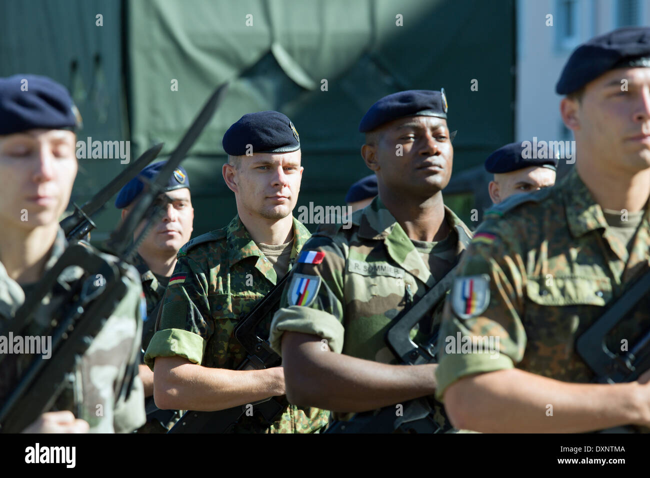 Muellheim, Germany, soldiers on the Kasernengelaende the Robert ...