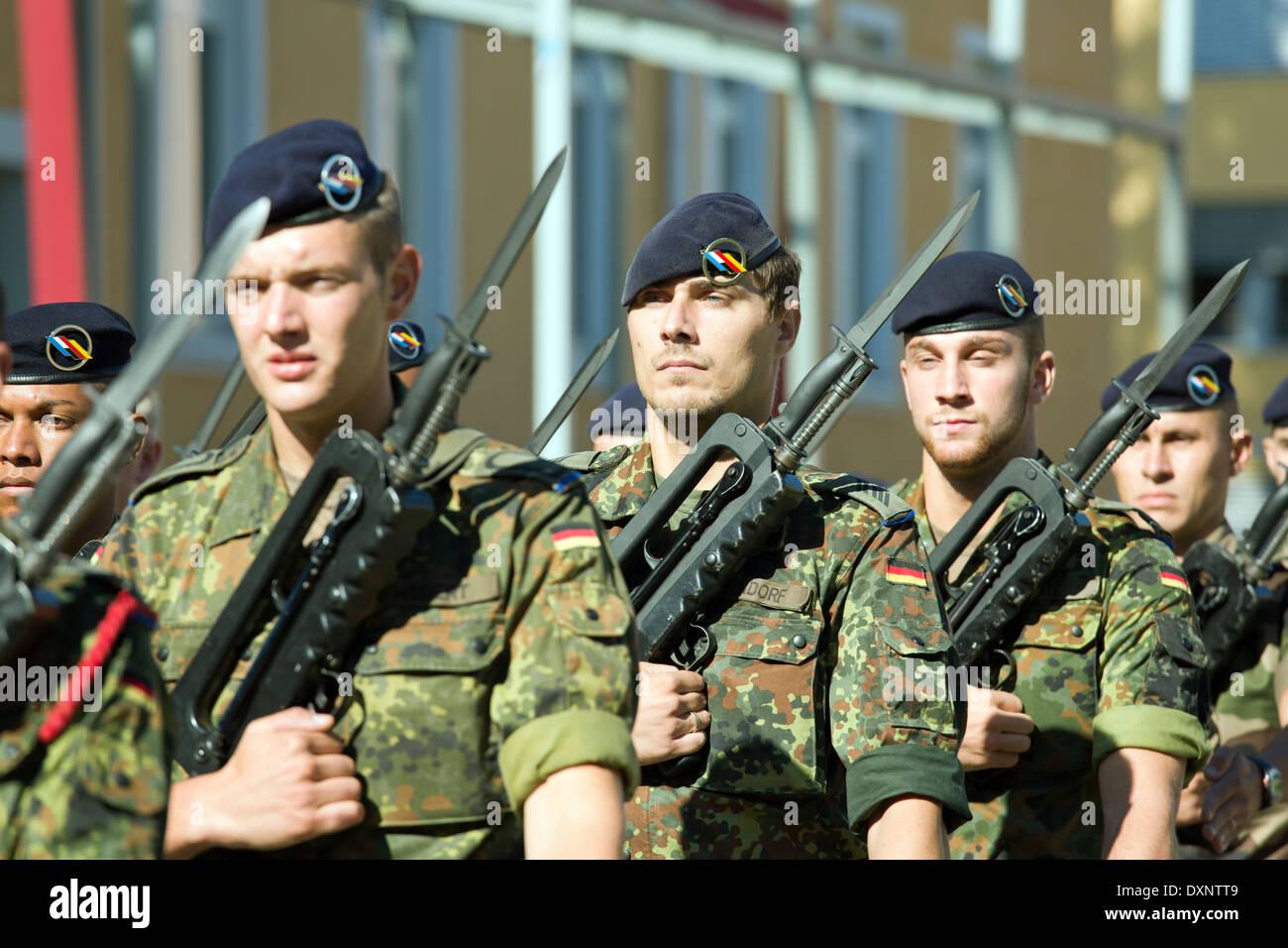 Muellheim, Germany, soldiers on the Kasernengelaende the Robert ...