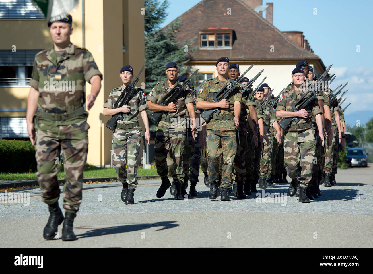 Muellheim, Germany, soldiers on the Kasernengelaende the Robert ...