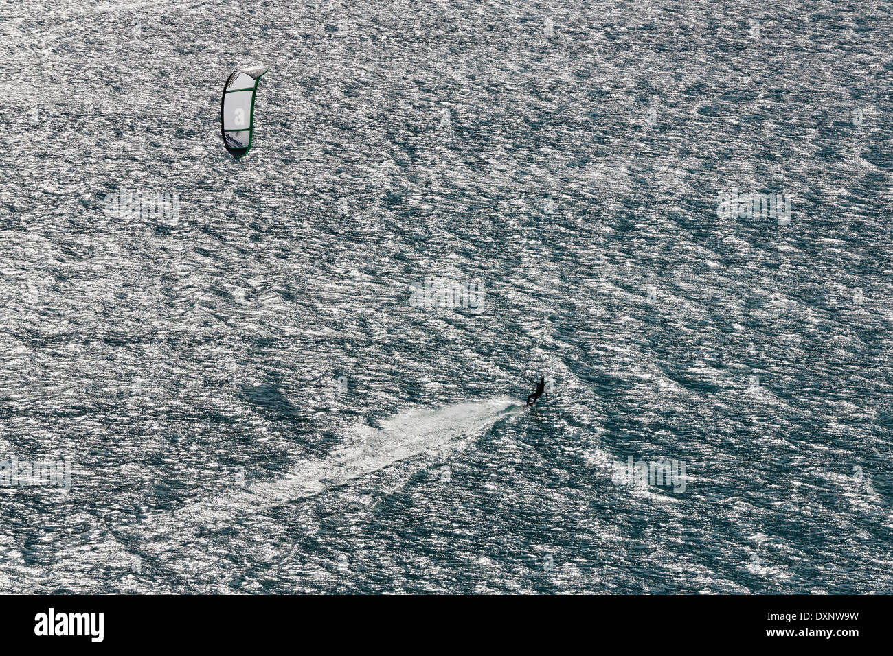 Austria, Tyrol, Lake Achen, windsurfer Stock Photo - Alamy