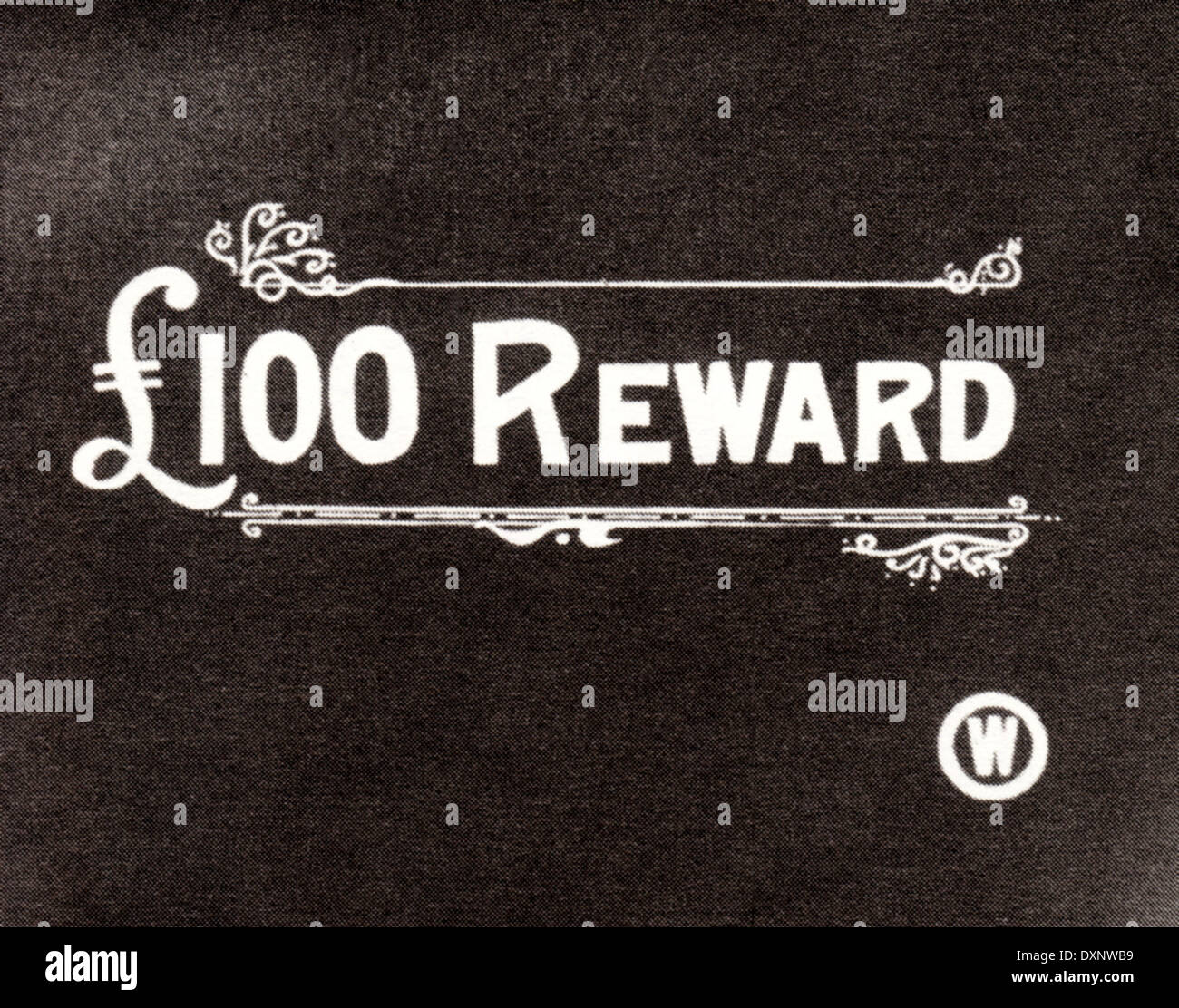 ONE HUNDRED POUNDS REWARD Stock Photo - Alamy