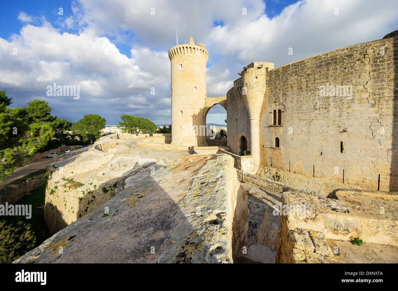 Spain, Majorca, Bellver Castle Stock Photo - Alamy