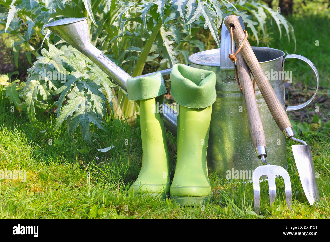 Gardening in boots hi-res stock photography and images - Alamy