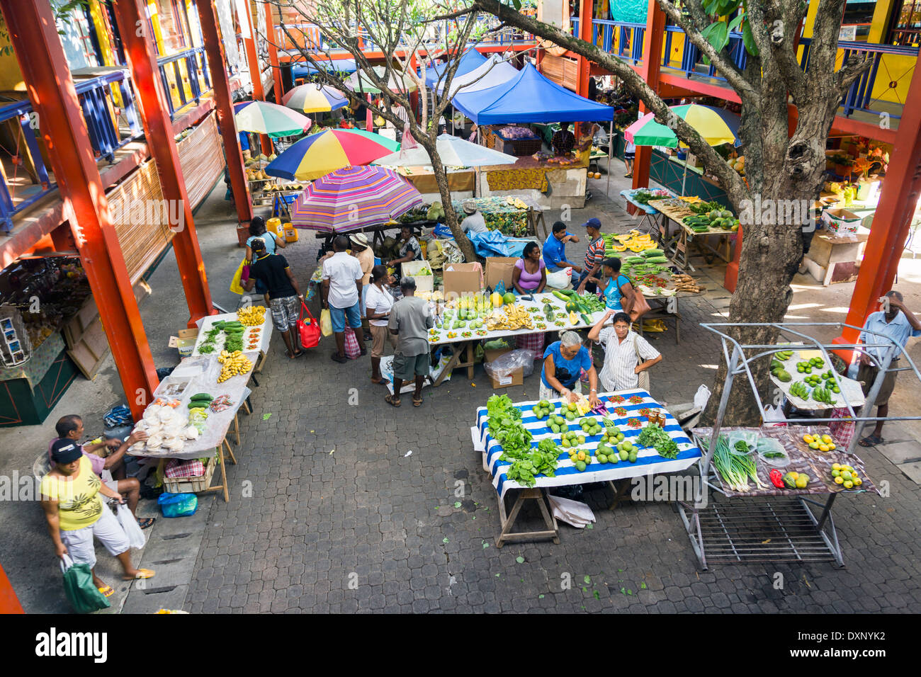 Seychelles, Mahe, Victoria, Sir Selwyn Selwyn-Clarke vegetable market ...