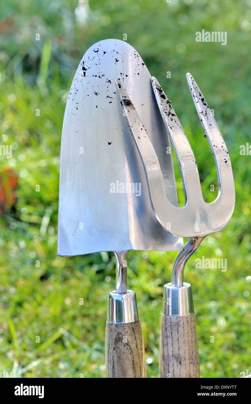 Garden tools background hi-res stock photography and images - Alamy