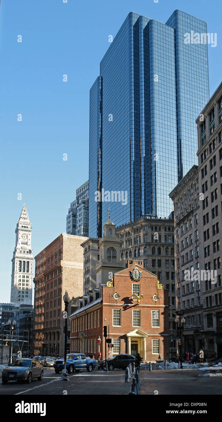 scenery in Boston (Massachusetts, USA) with various architectural ...