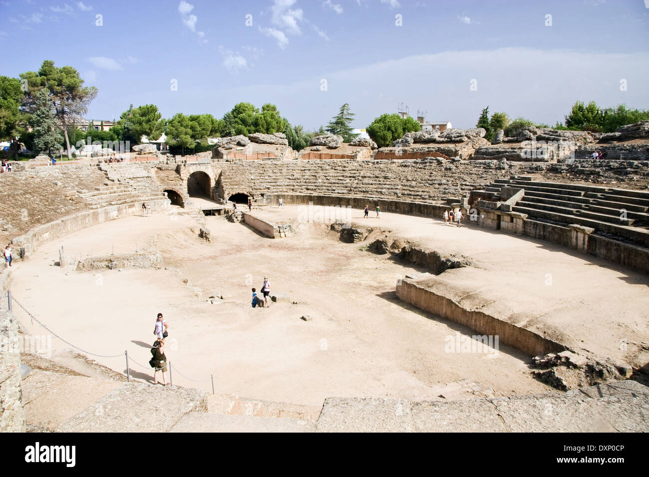 Roman amphitheater, Merida Stock Photo - Alamy