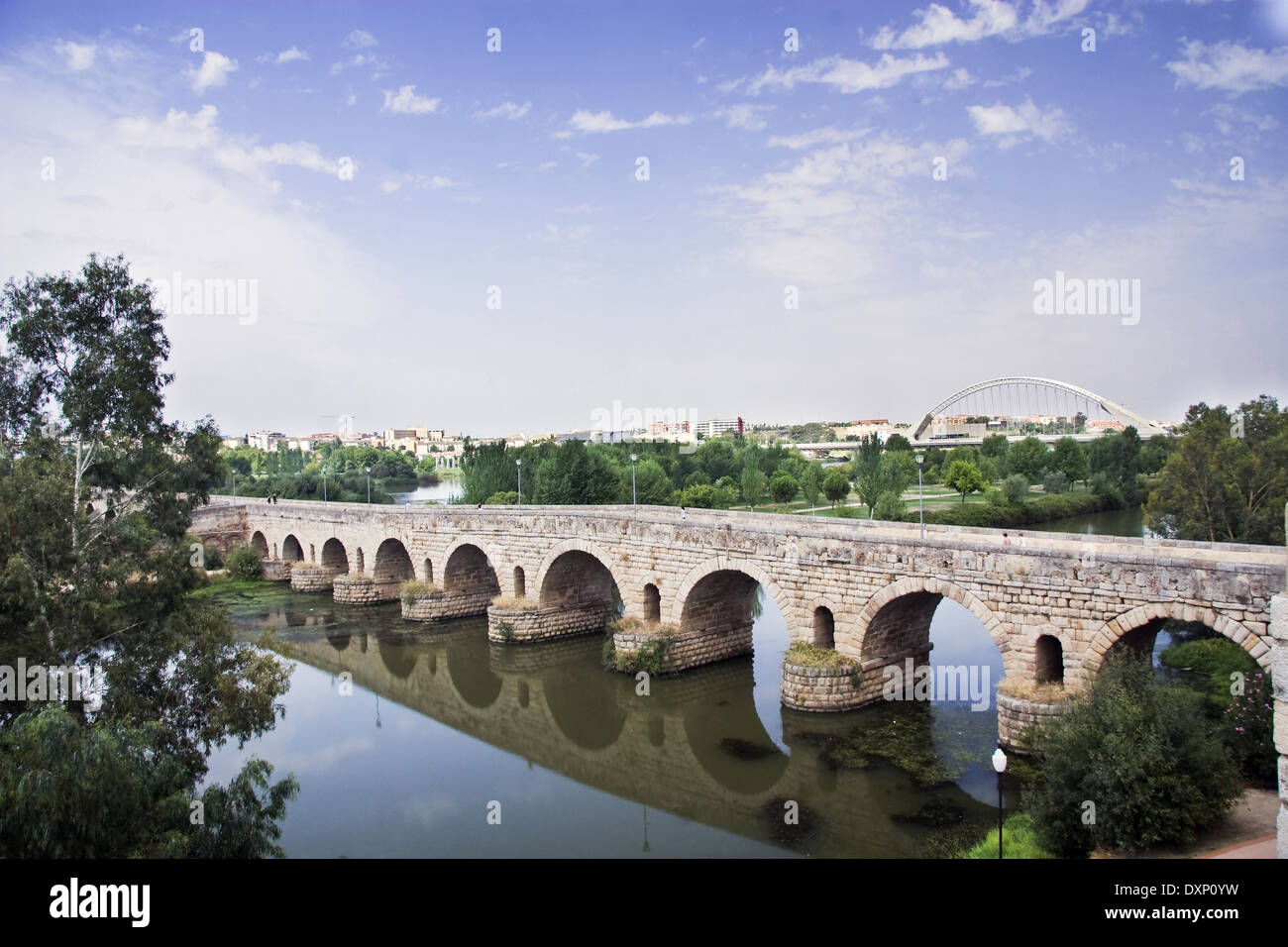 Roman bridge, Merida Stock Photo - Alamy