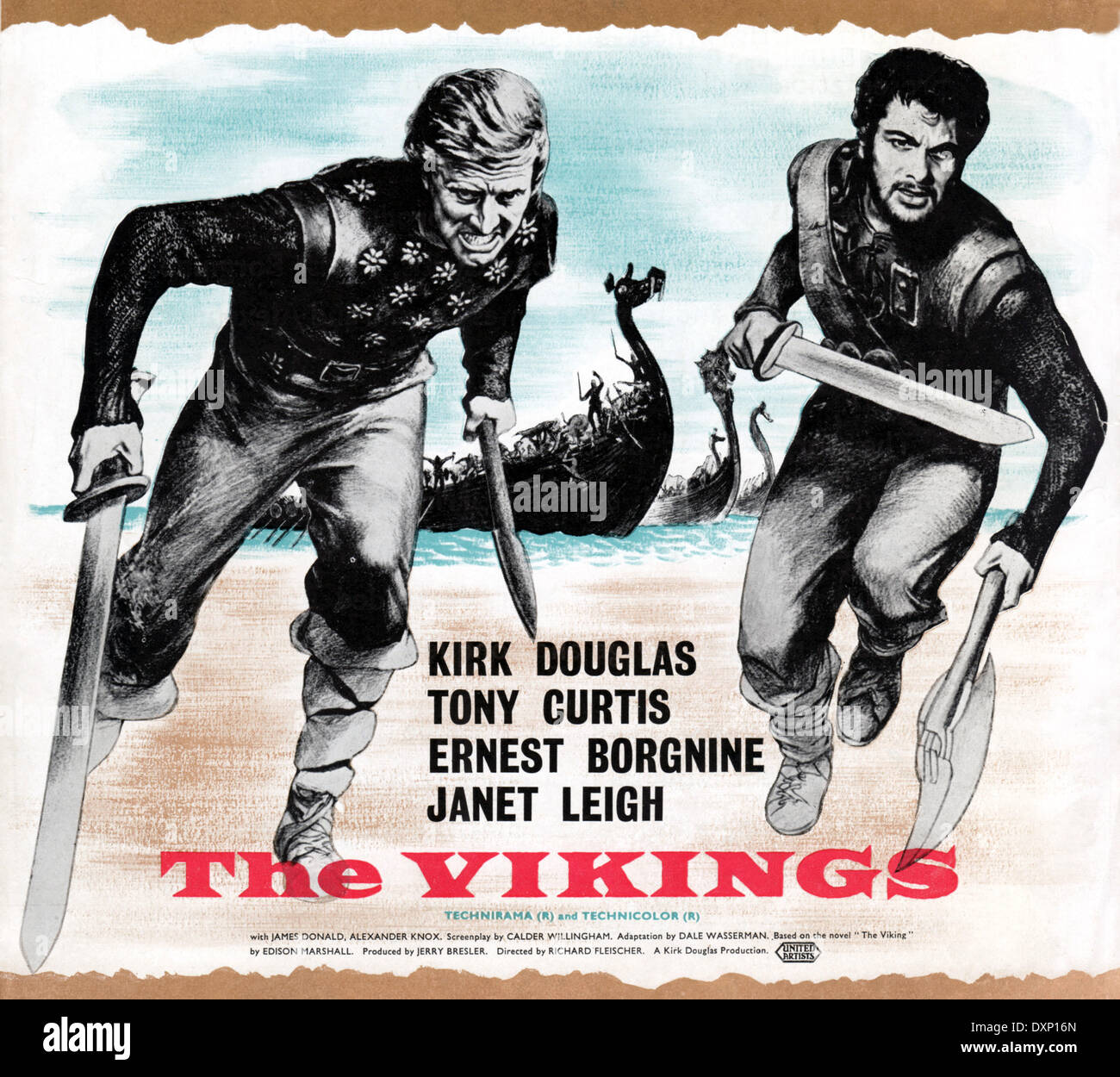 The vikings 1958 tony curtis hi-res stock photography and images - Alamy