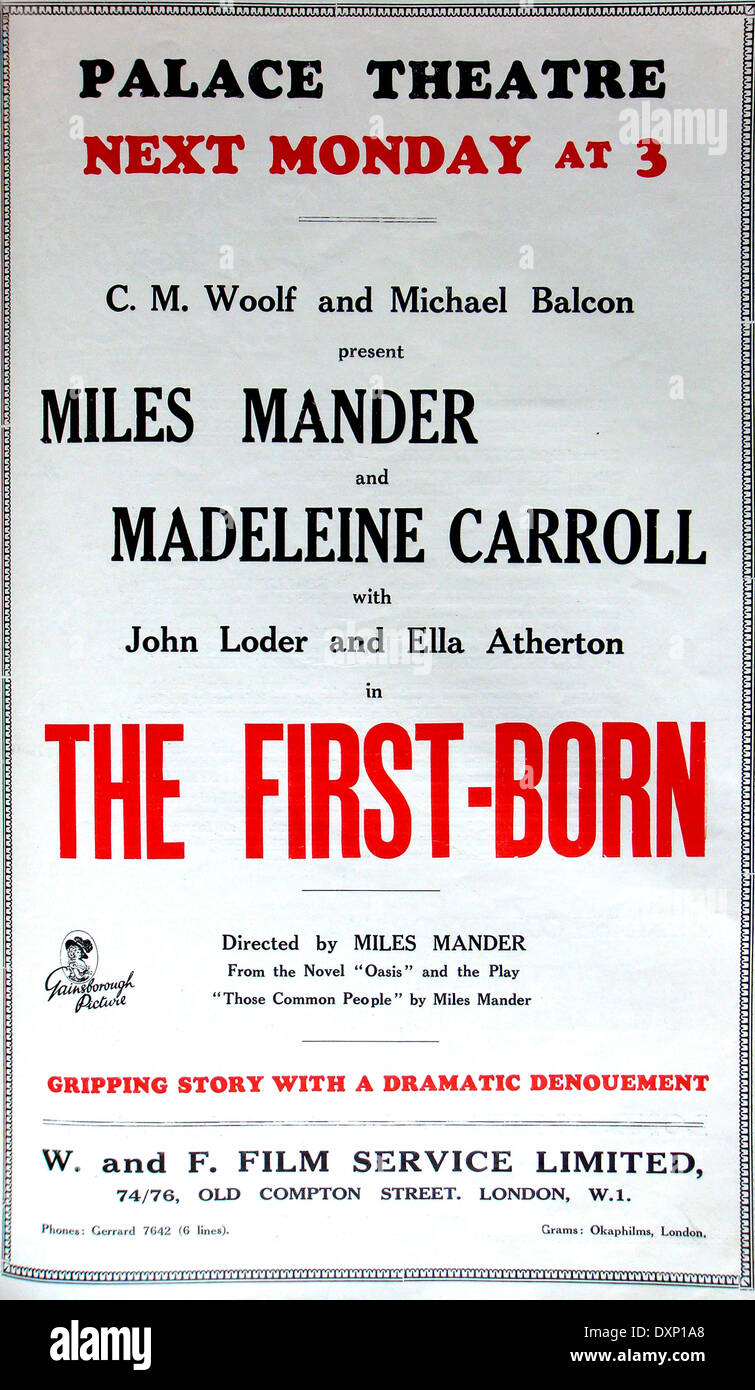 THE FIRST BORN Stock Photo - Alamy