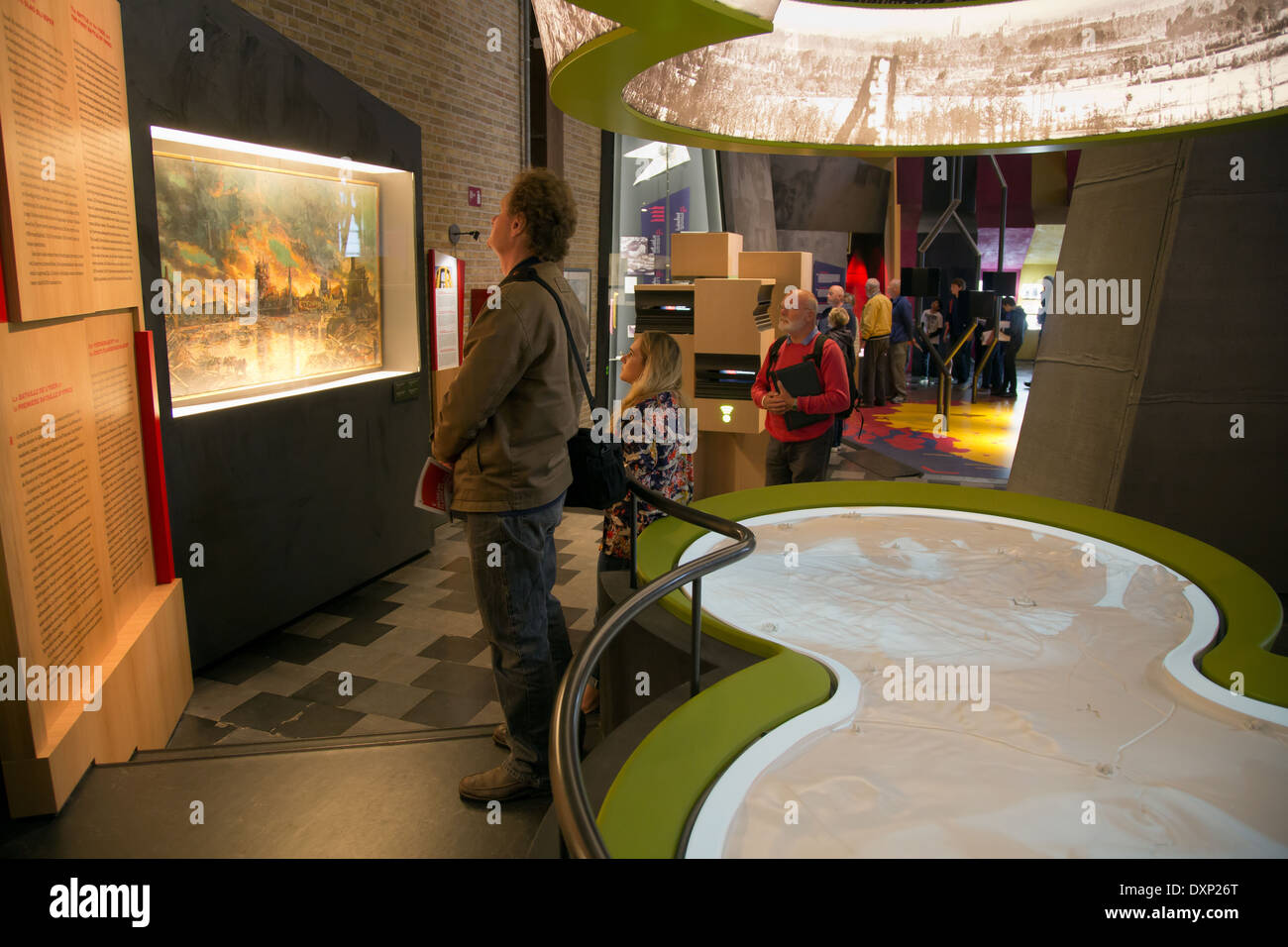 Ypres, Belgium, visitors to the In Flanders Fields Museum Stock Photo ...
