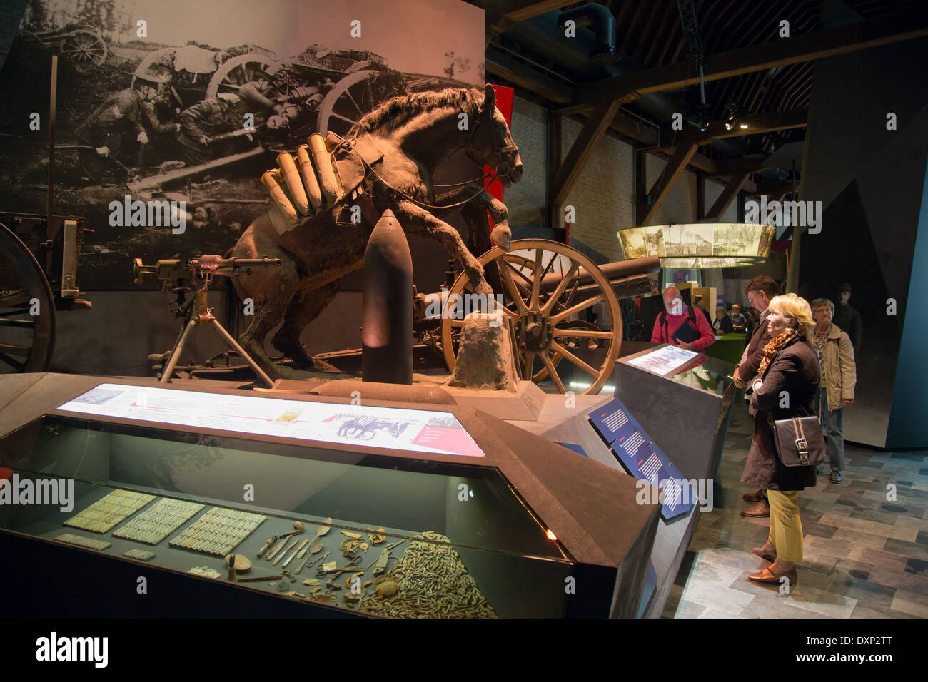 Ypres, Belgium, visitors to the In Flanders Fields Museum Stock Photo ...