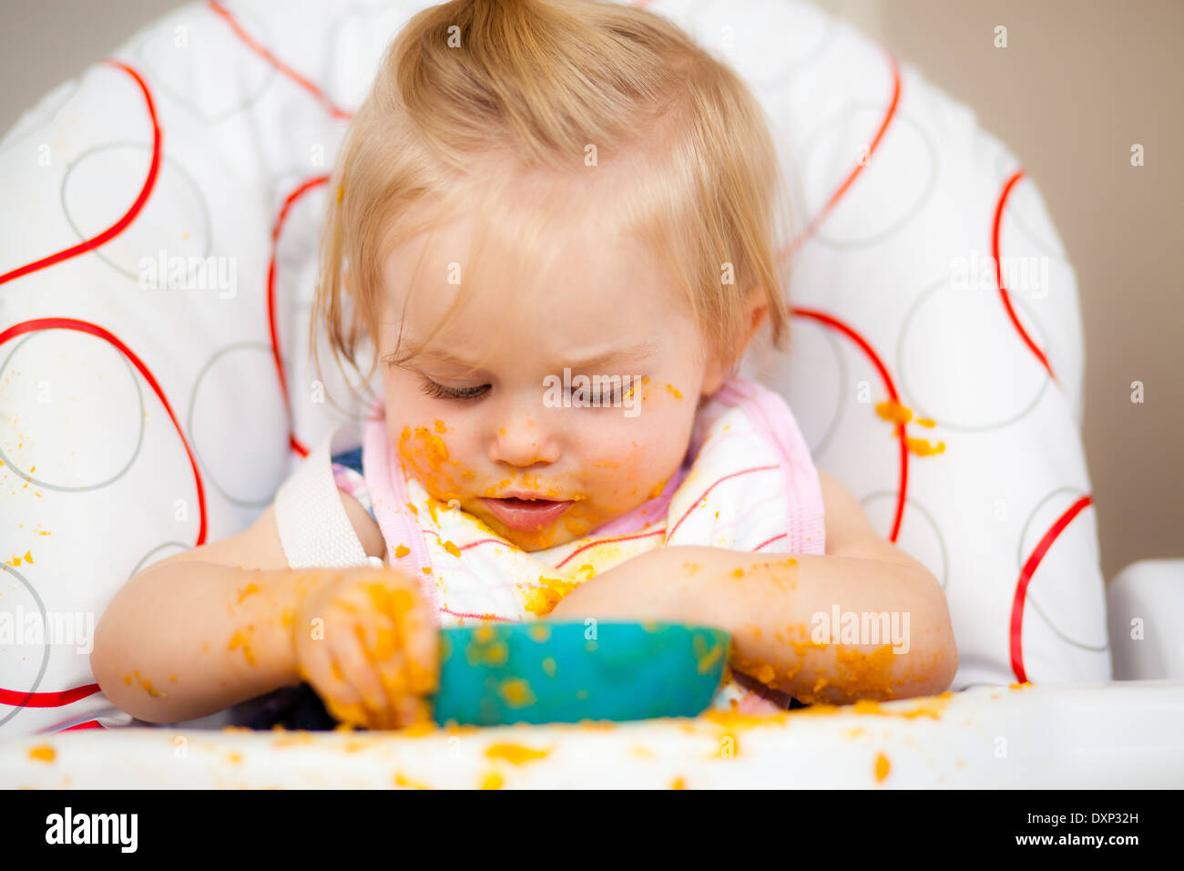 Messy baby girl hi-res stock photography and images - Alamy