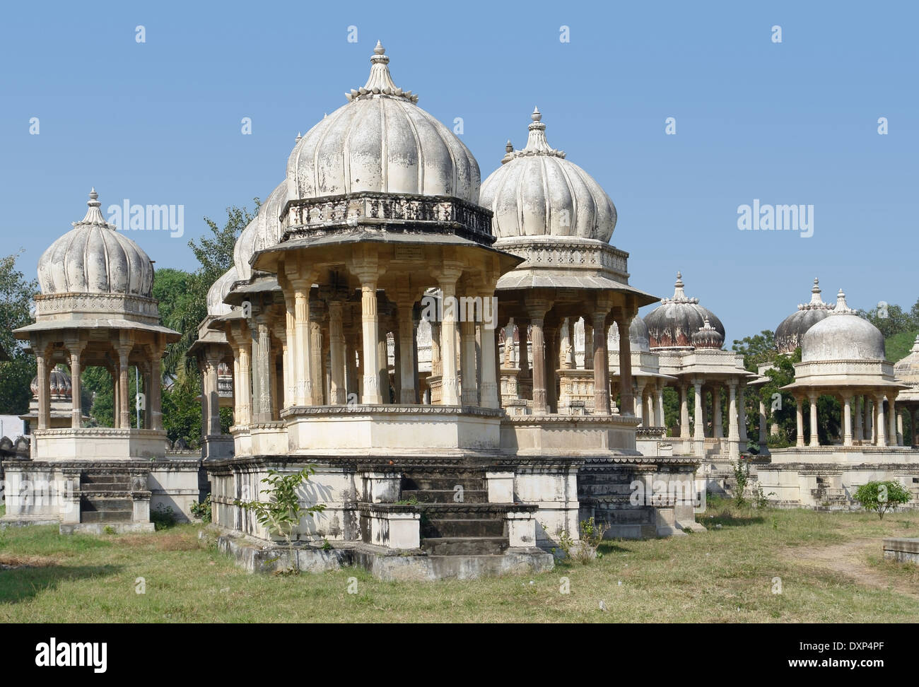 scenery at the Ahar Cenotaphs located in Ahar near Udaipur in India ...