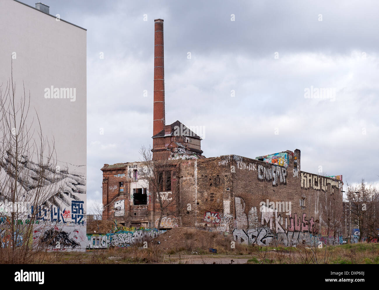 Berlin, Germany, ruin the ice factory in the Koepenicker Street Stock ...